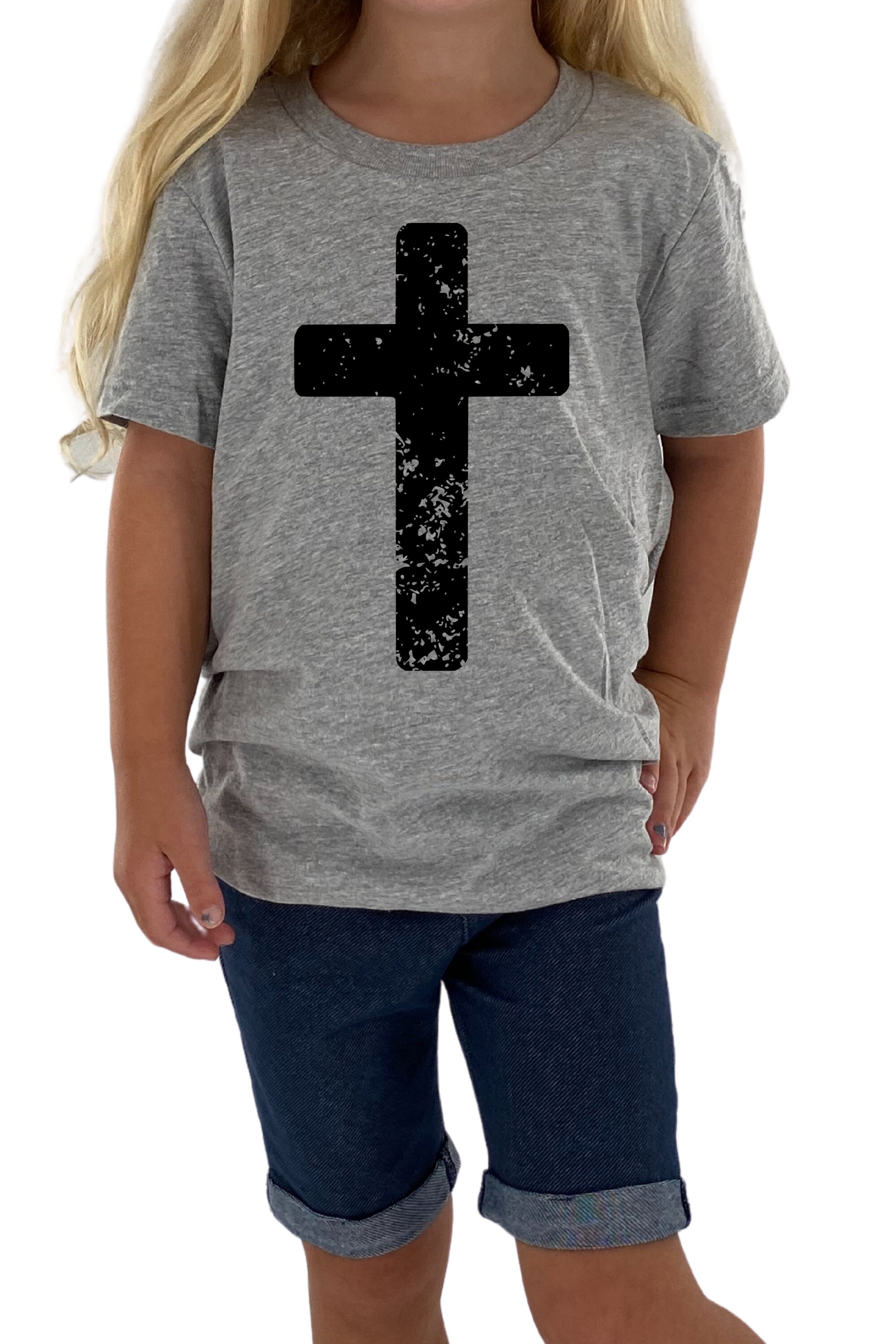 Kid's Christian Tee Shirt Cross Kids Shirt Christian - Etsy