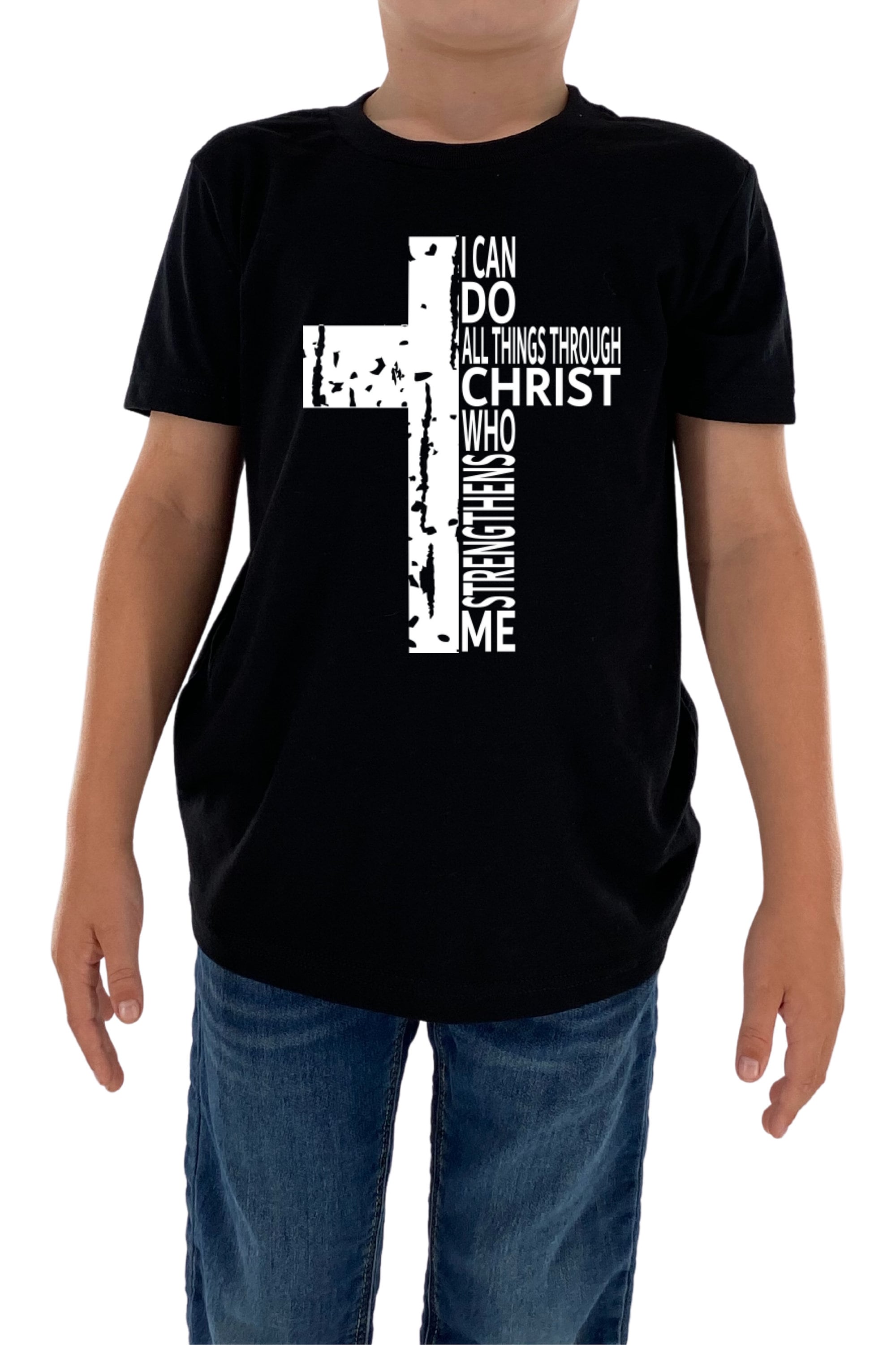 Kid's Christian Tee Shirt I Can Do All Things Through Christ Tee Shirt ...