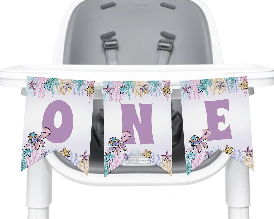 Turtle ONE Banner Template, Editable First Birthday Banner, 5x7 Banner ...