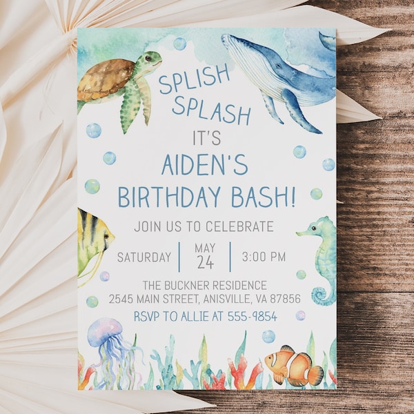 Ocean Invitation - Etsy