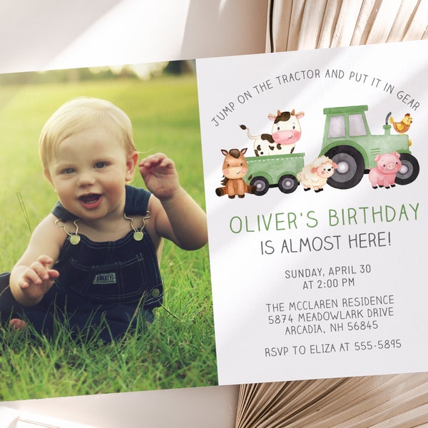 Farm First Birthday Invitation - Etsy
