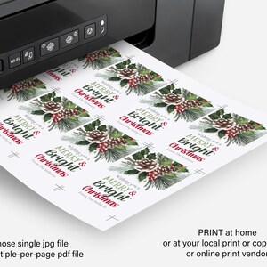 Christmas Candle Gift Tags Template, Editable, Digital You-print Hang ...