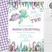 Turtley Two Birthday Invitation, Editable, Turtle Invitation, Ocean ...