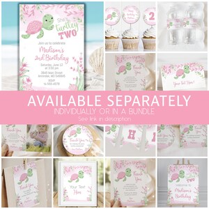 Sea Turtle Favor Tags Template, Editable, Digital You-print Hang Tag ...