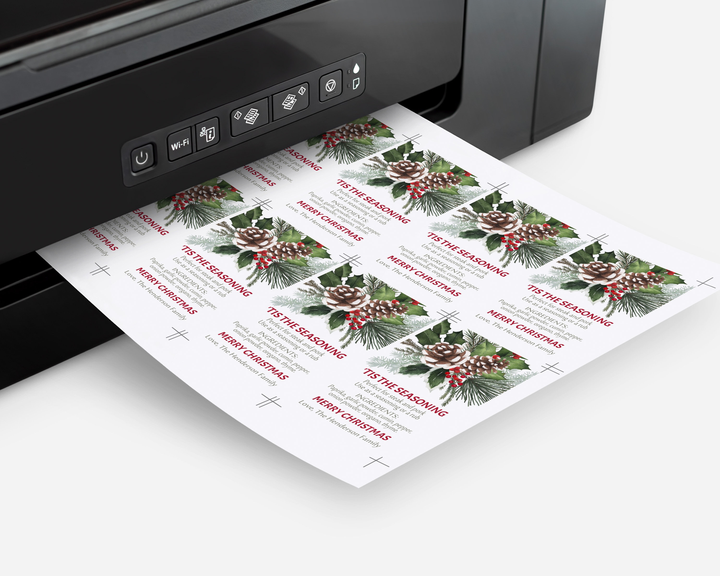 Editable Christmas Seasoning Gift Tags: DIY Spice Hang Tag (instant ...