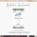 Purple Turtle Favor Tags Template, Editable, Digital You-print Hang Tag ...