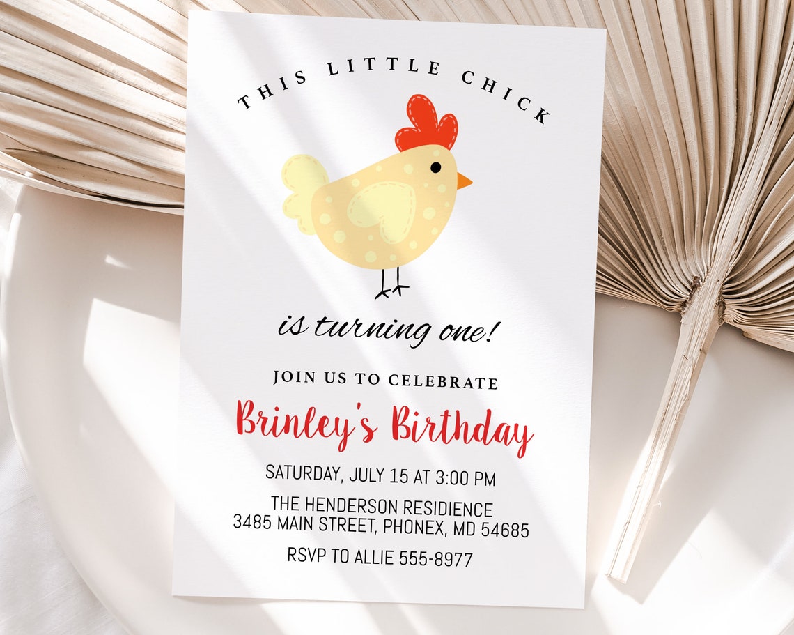 Chicken Party Package Farm Party Bundle First Birthday - Etsy