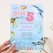 Dive Into 5 Pink Birthday Invitation Template, Ocean Animals, Girl ...
