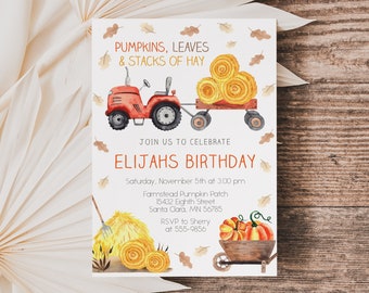Hay Birthday Invitation - Etsy