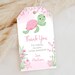 Sea Turtle Favor Tags Template, Editable, Digital You-print Hang Tag ...