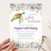 Turtle Birthday Invitation Template: Purple Floral, Editable (digital ...
