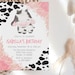 Cow Birthday Invitation Template, Editable Birthday Invitation, Cute ...