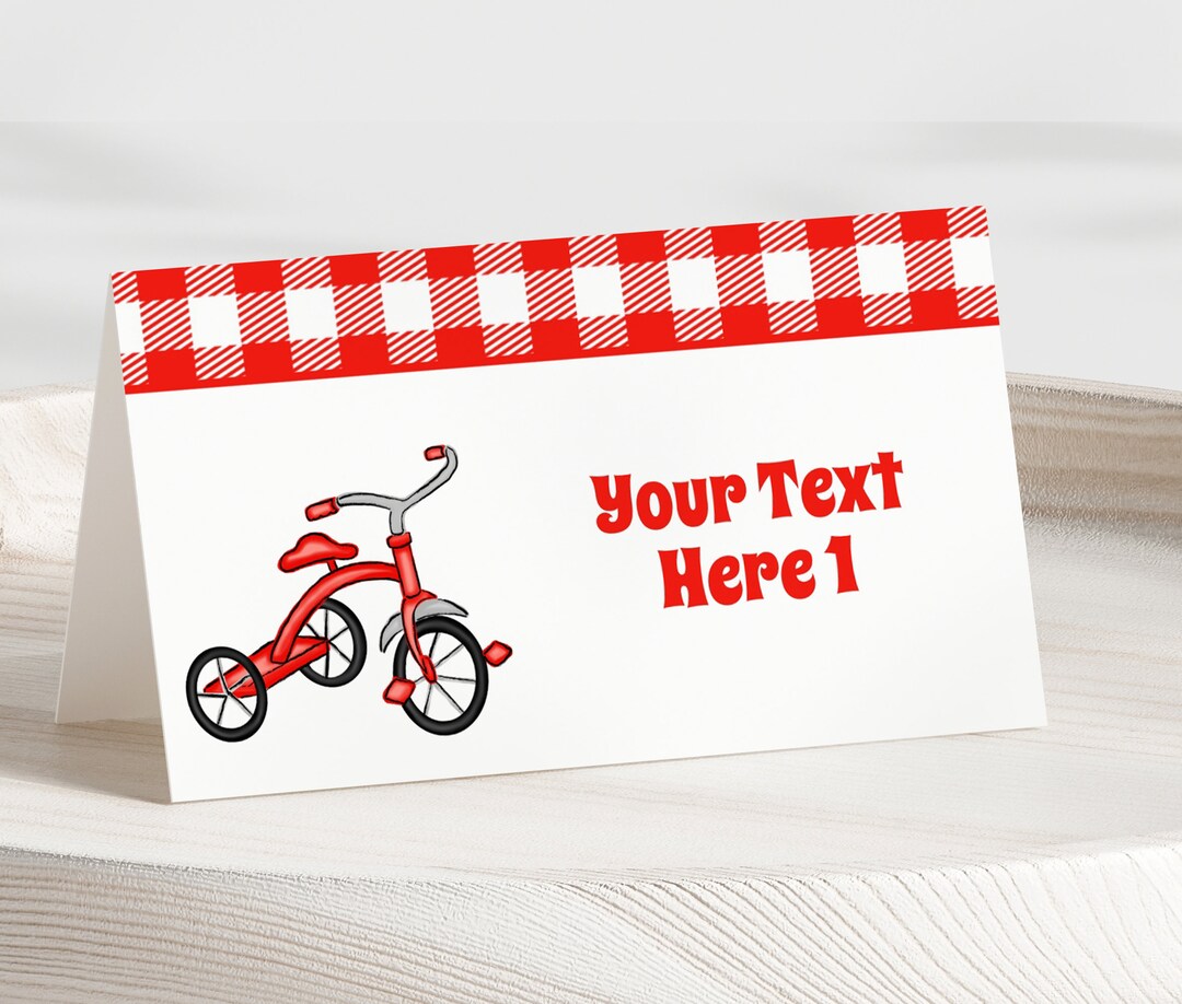 Tricycle Table Food Tent Template, Editable Food Tent, Food Label ...
