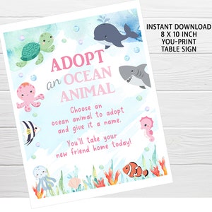Adopt an Ocean Animal Purple, Digital You-print Adoption Certificate ...