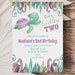 Turtley Two Birthday Invitation, Editable, Turtle Invitation, Ocean ...