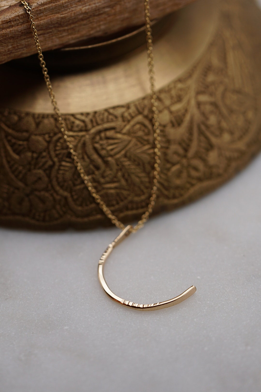 Cresent Jr, 14k Gold Fill, Moon Necklace, Gold Necklace, Meaningful ...