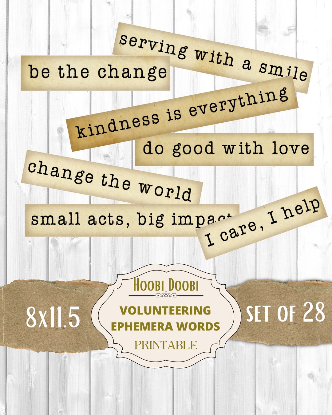 Volunteering Charity Printable Words, Scrapbooking Ephemera, Collage ...