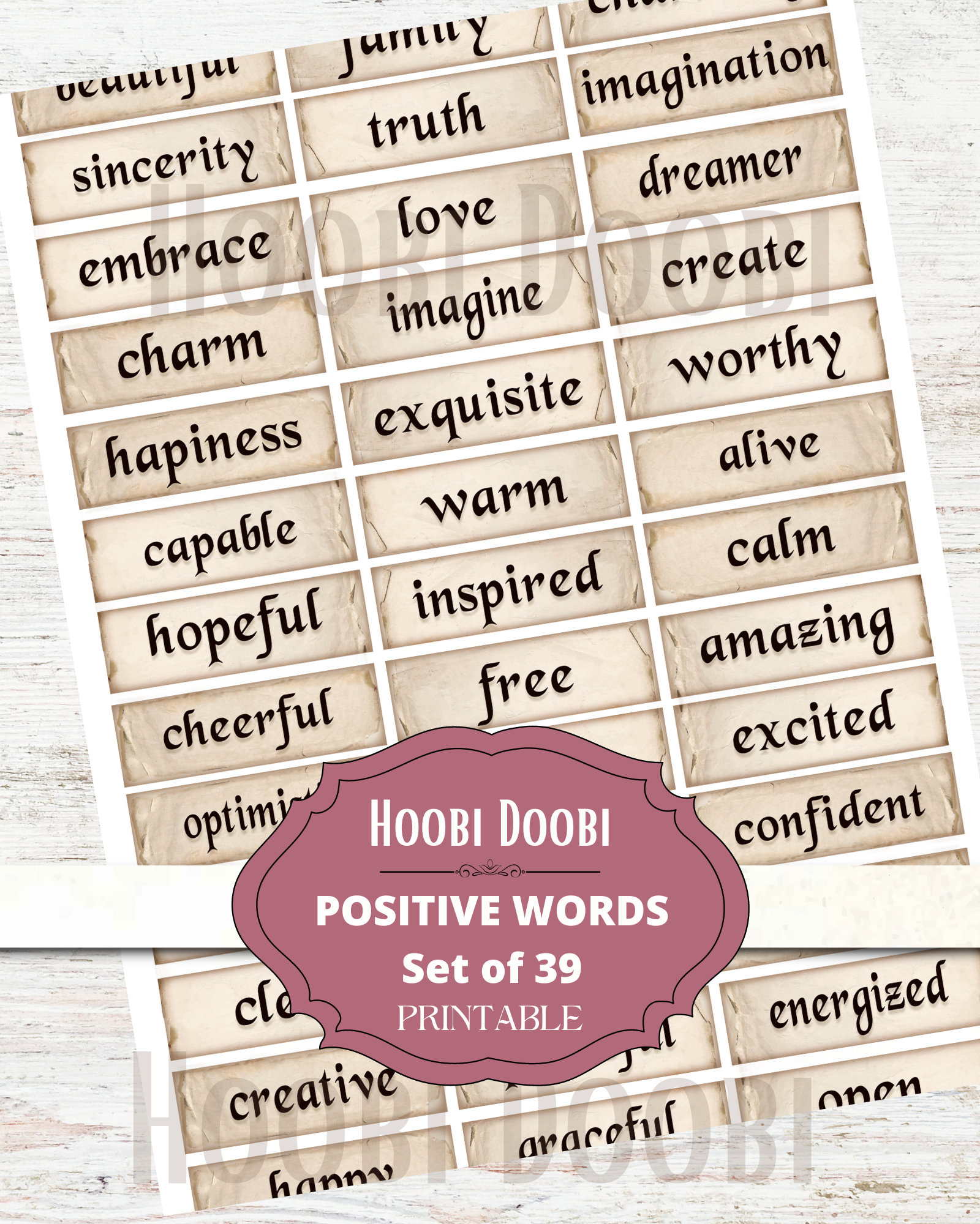 Positive Words, Affirmations, Inspirational, Journaling Printable ...