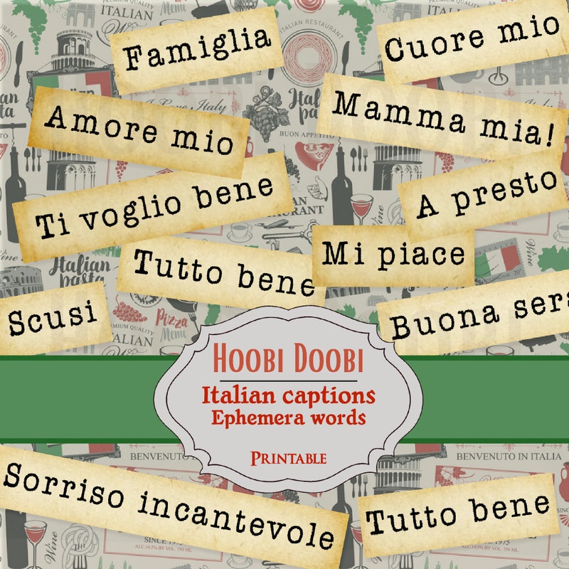 Italian Images Recipe - Etsy