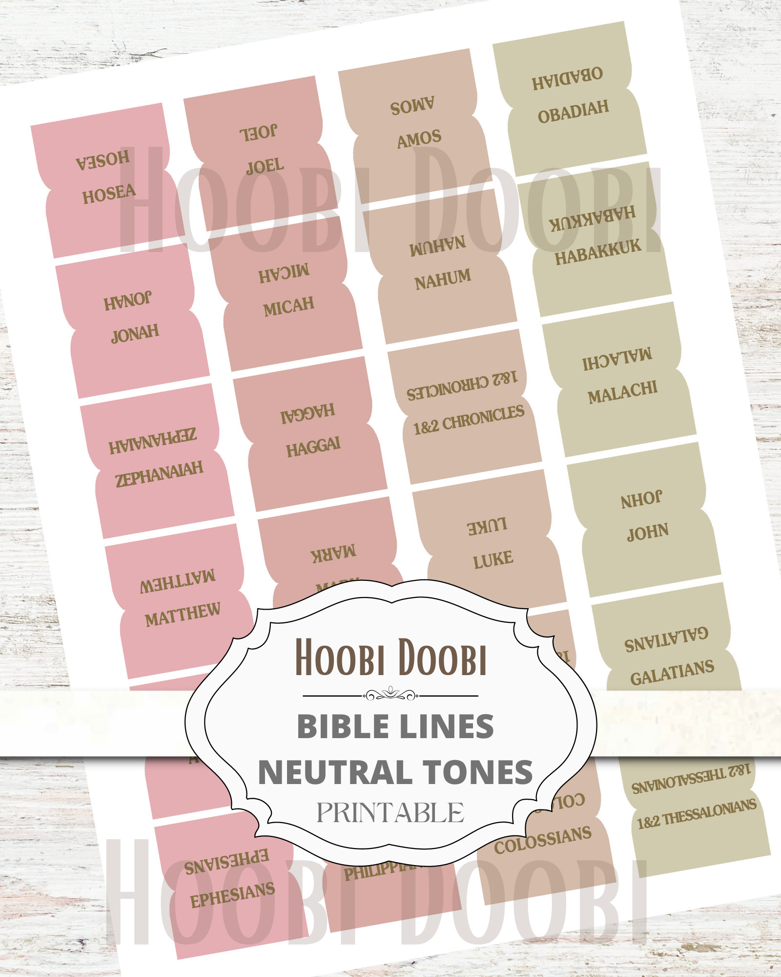 Bible Tabs, Neutral Tone Color, Digital Download, Printable Sticker ...