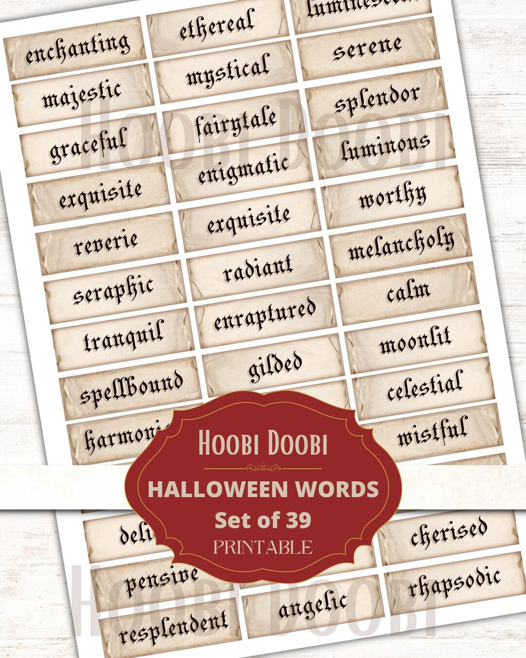 Medieval Words, Reinaissance Journaling Printable, Scrapbook Ephemera ...