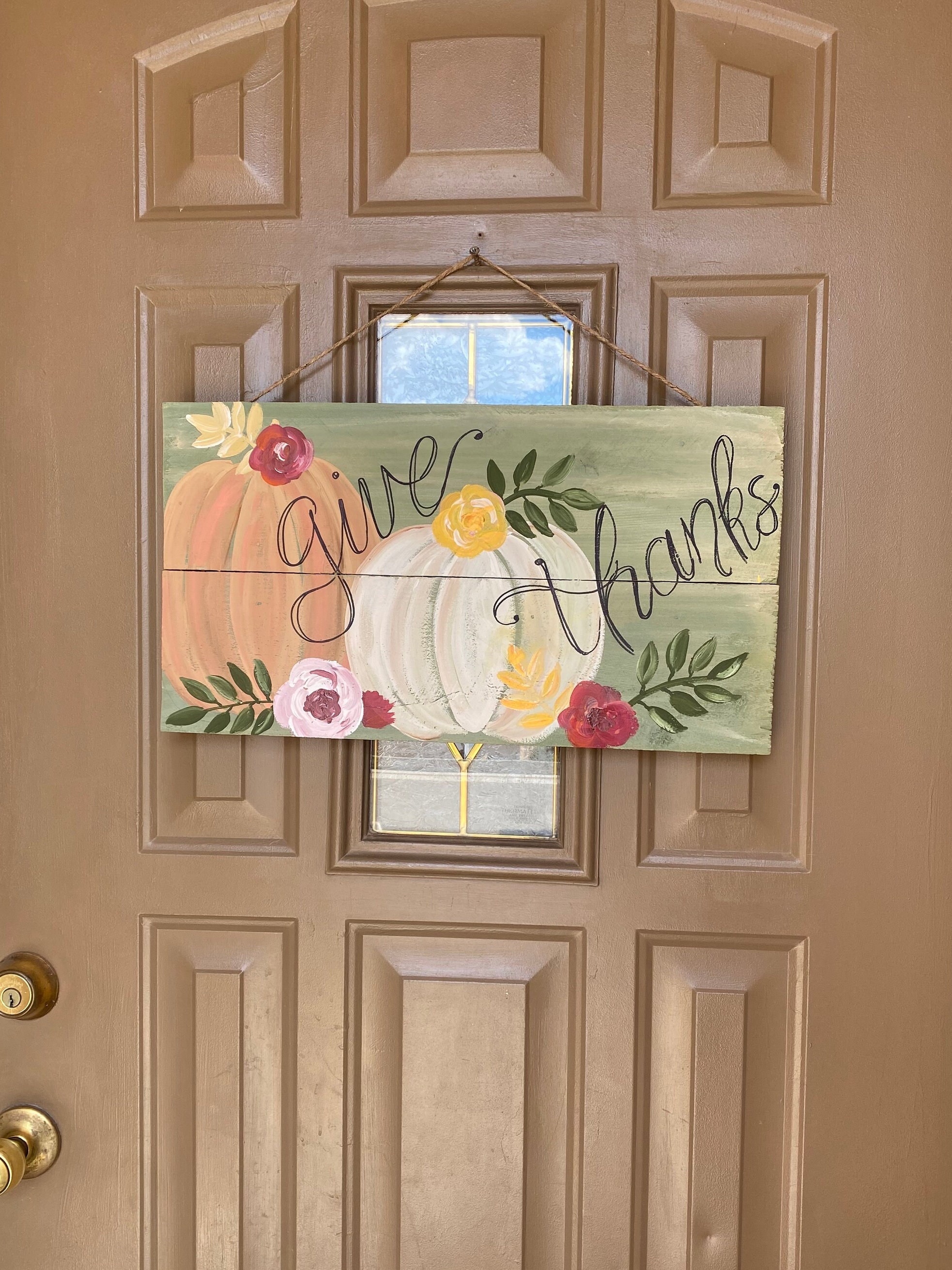 Give Thanks Hanging Sign - Etsy