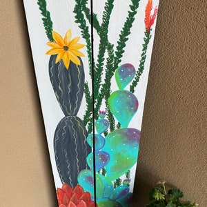 Prickly Cactus Garden Porch Sign - Desert Welcome Sign - Southwestern ...