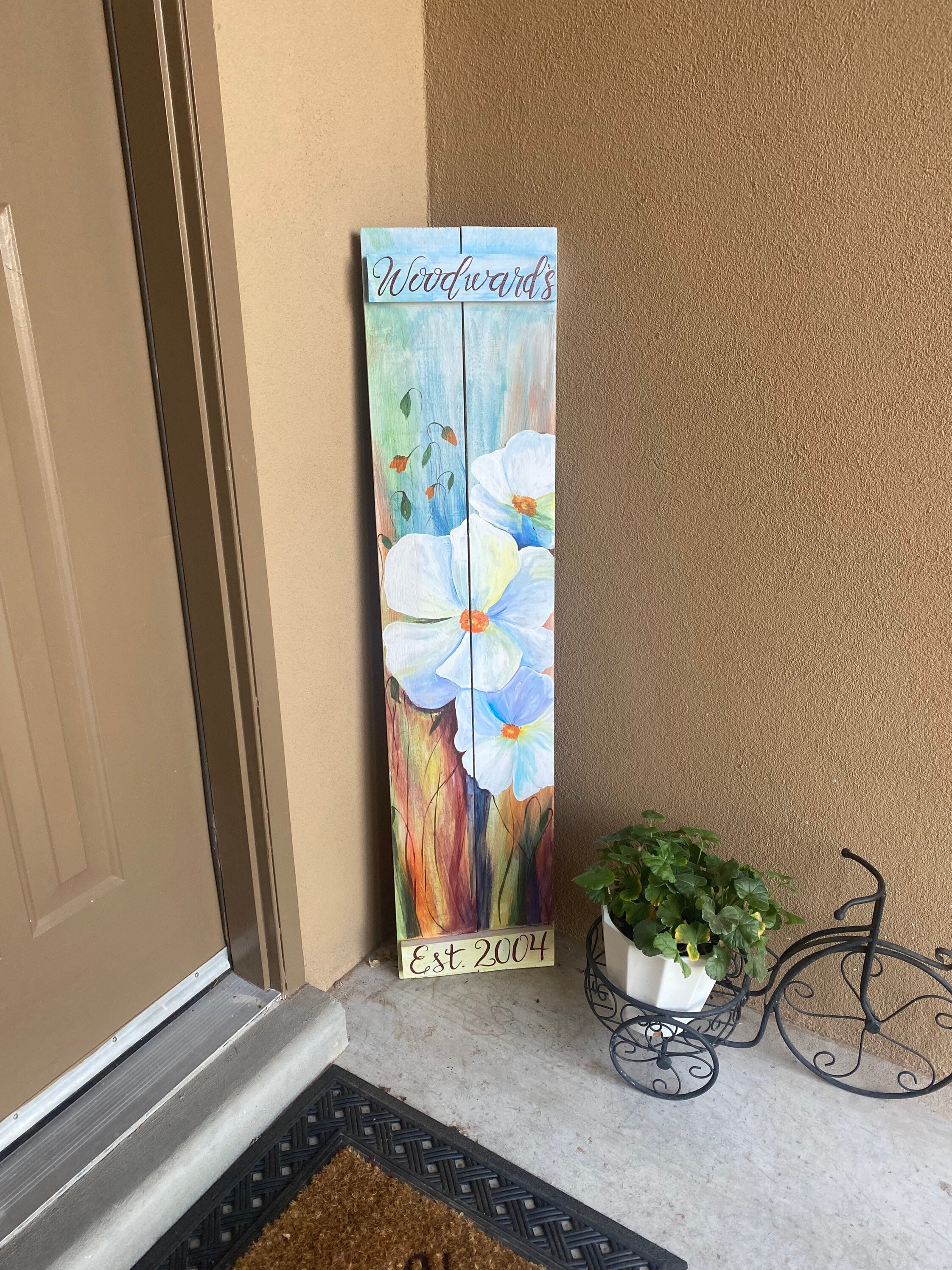 Floral Welcome Sign - Etsy