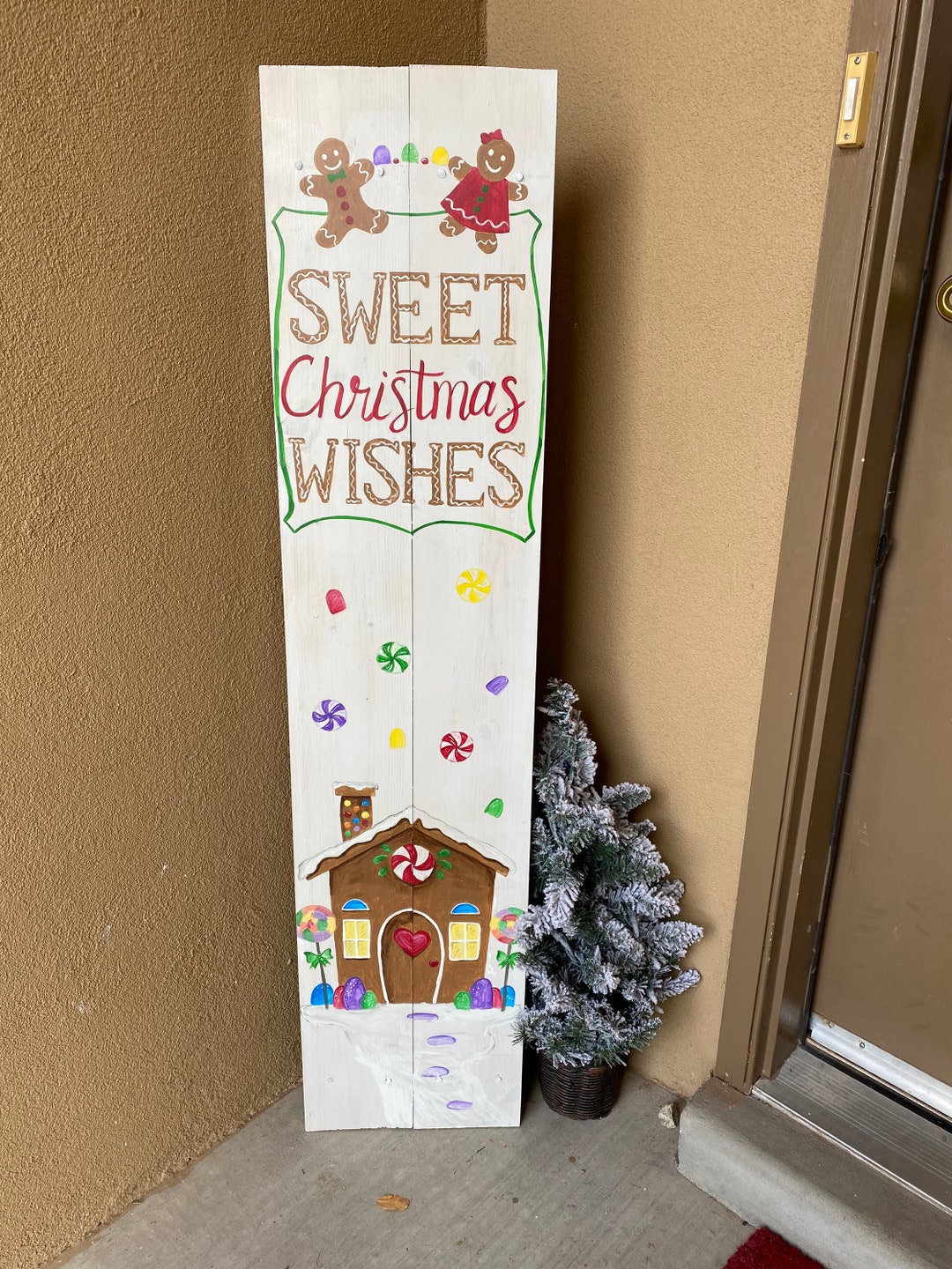 Christmas Porch Sign- Gingerbread House - Candy House - Gingerbread Man ...