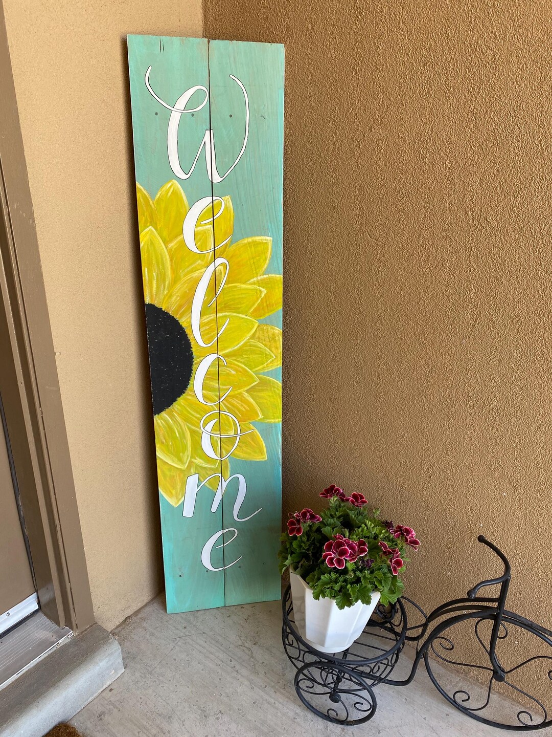 Large Sunflower Porch Sign - Etsy