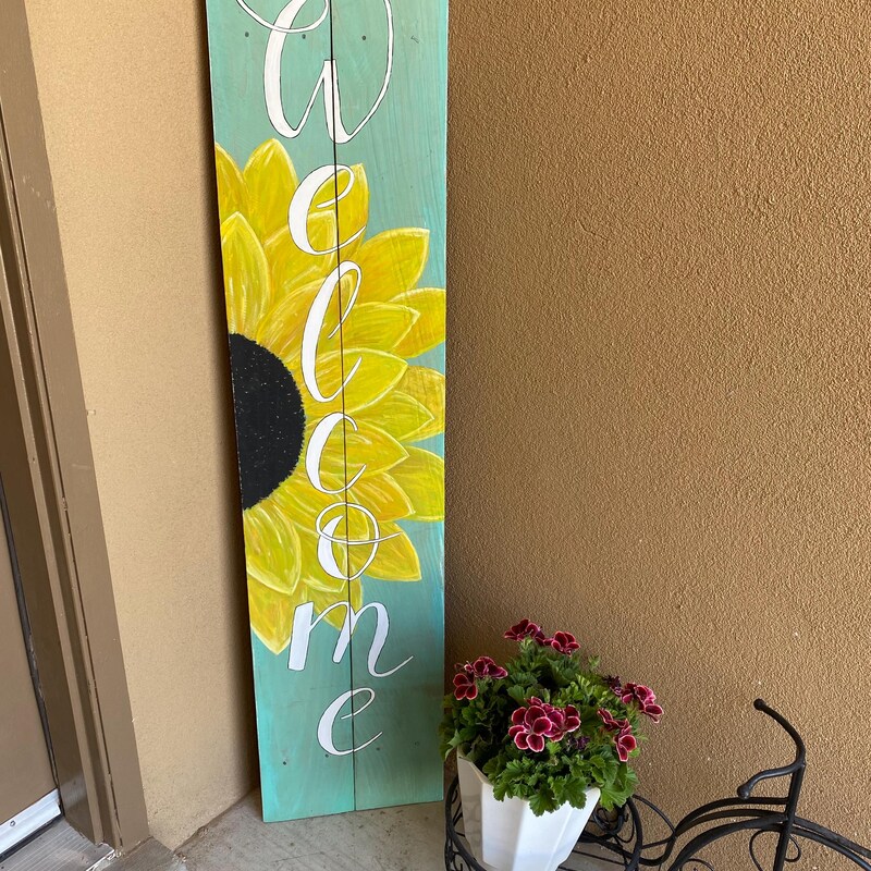Sunflower Porch Sign - Etsy