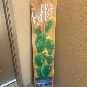 Prickly Pear Hello - Desert Welcome Sign - Cactus Welcome Sign - Desert ...
