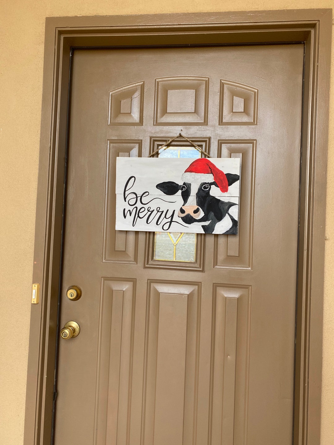 Christmas Cow Sign - Farmhouse Christmas - Christmas Farmhouse Decor ...