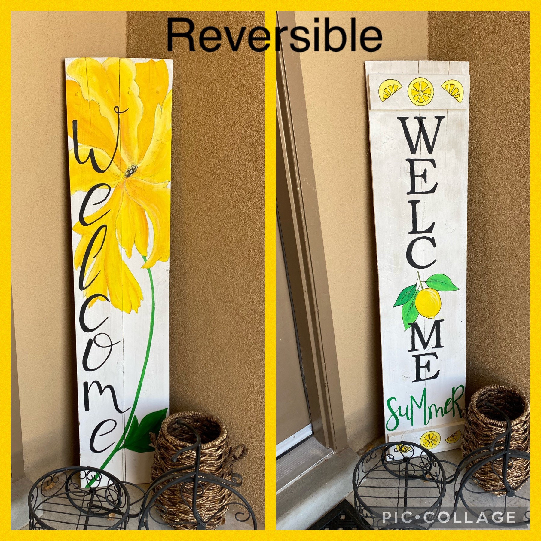 Spring/summer Reversible Porch Sign - Etsy
