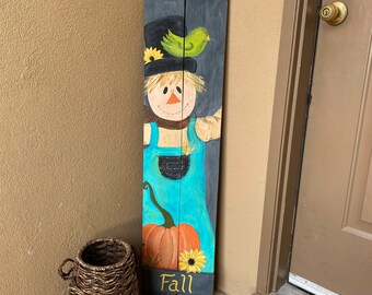 Fall Scarecrow Porch Sign - Etsy