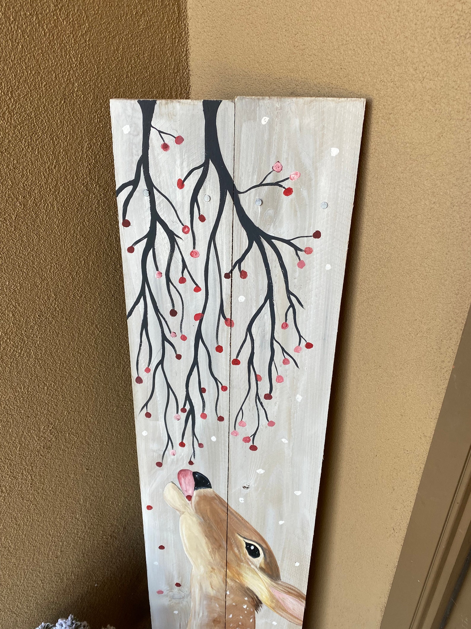 Winter Porch Sign-winter Fawn - Etsy