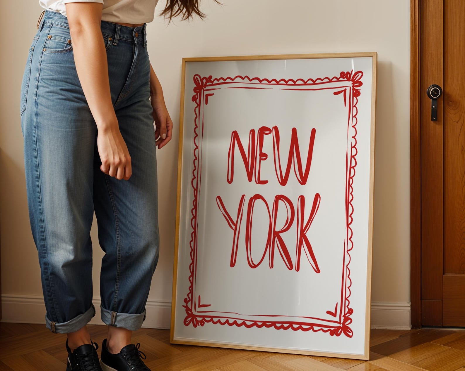 New York Art Print NY Wall Art New York State Poster Minimalist Heart ...