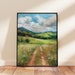 Digital Acrylic Landscape Painting, Landscape Field and Mountains ...