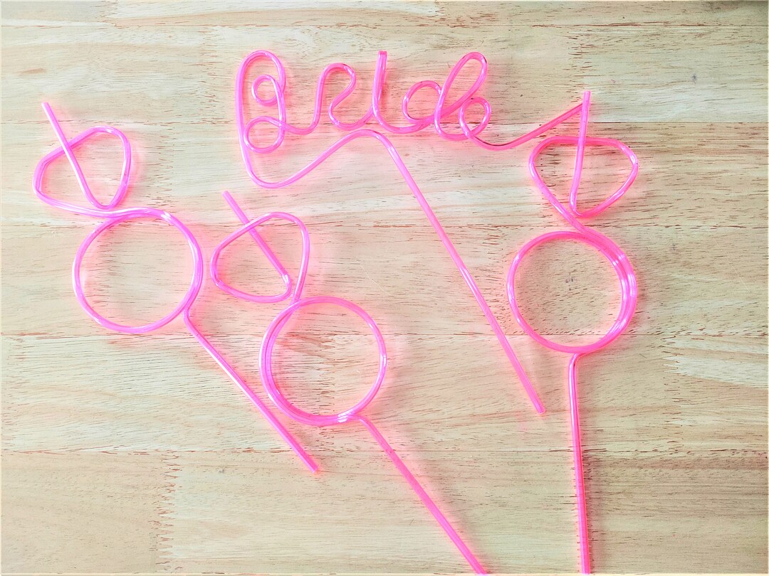 Pink Bride Straw Perfect for the Classy Hen Party Team Bride Diamond ...