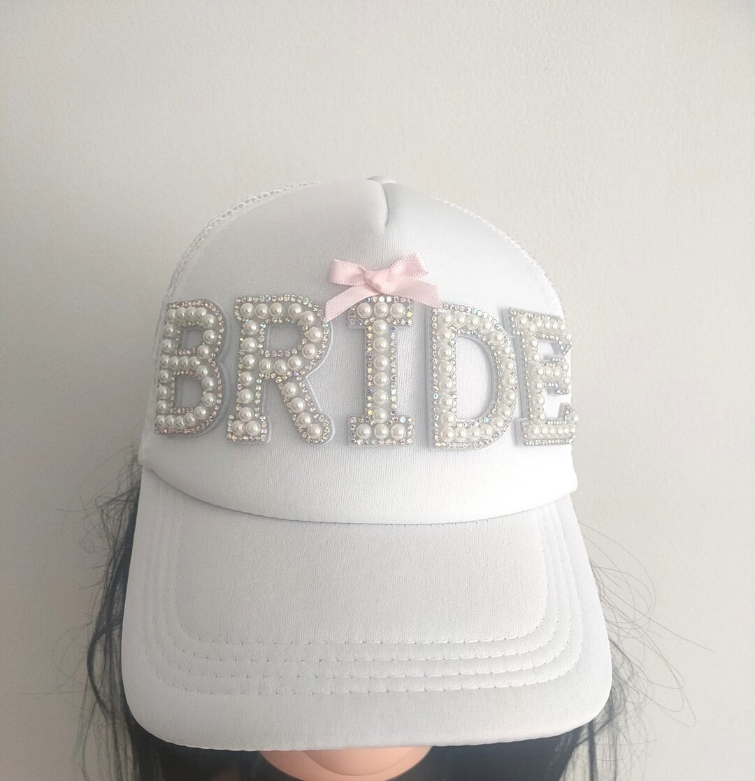 Bride Cap Hen Party Bride to Be Bachelorette Party Bridal Shower Pearl ...