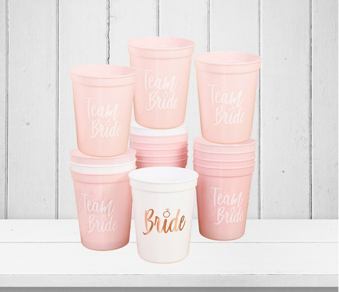 Hen Party Plastic Drinking Cups Bridal Shower Gift Team - Etsy UK