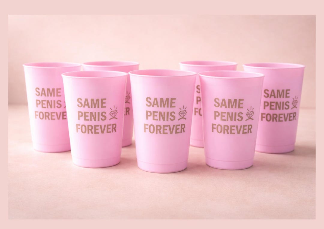 Hen Party Cups Reusable Plastic Drinkware Bachelorette Party Favor Team ...