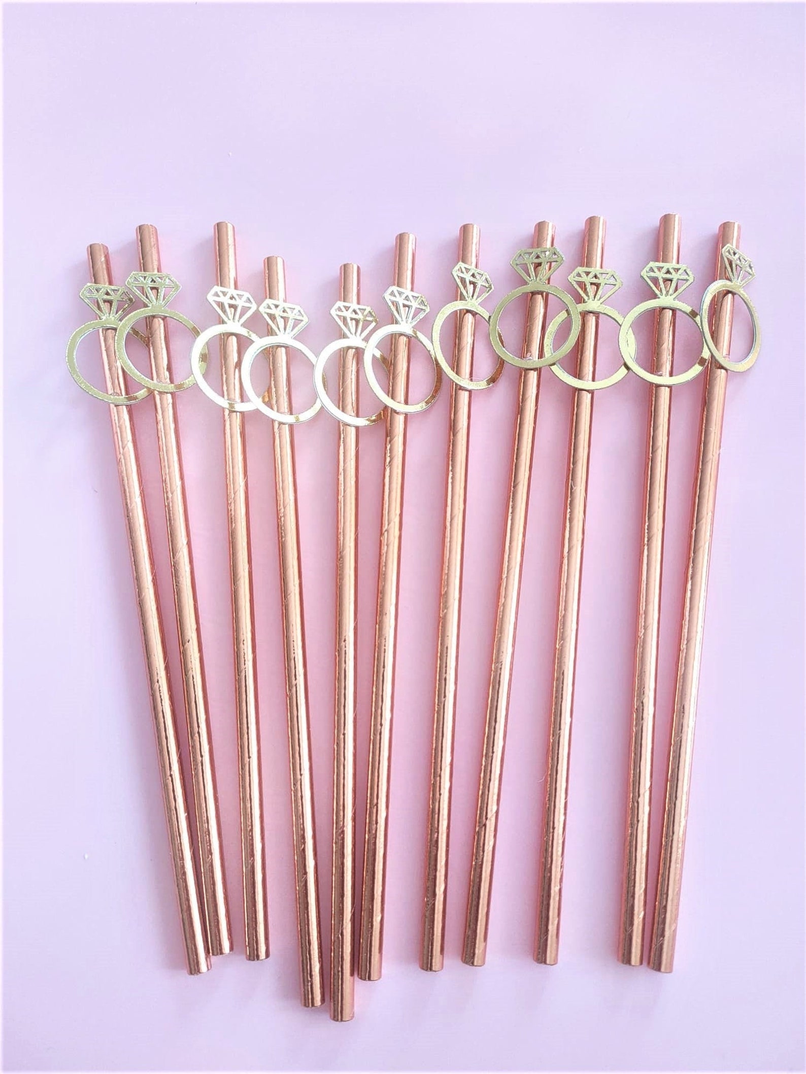 Hen Party Straw Bridal Shower Straw Decoration Engagement Party Ring ...