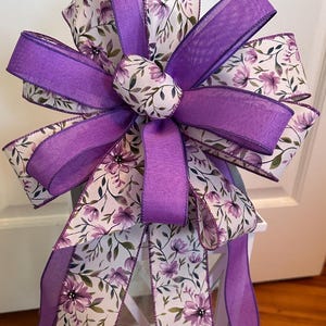 Spring Bow, Purple Wreath Bow, Lantern Bow, Lamppost Bow, Mailbox Bow ...