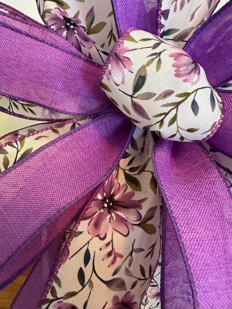 Spring Bow, Purple Wreath Bow, Lantern Bow, Lamppost Bow, Mailbox Bow ...