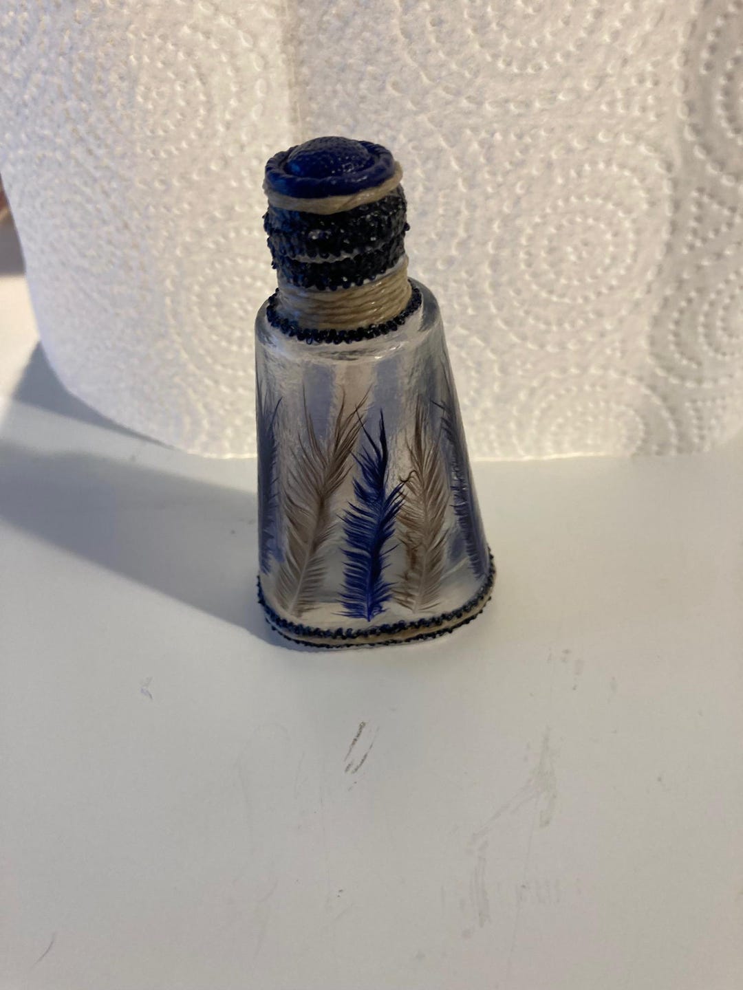Feathers on Small Jar - Etsy