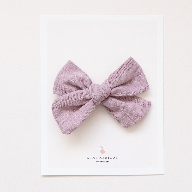 Purple Hair Bow - Etsy