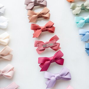 Mini Bow Snap Clips Baby Girl Hair Clips Girl Hair - Etsy