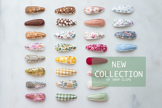 NEW COLLECTION Fabric Snap Clips Baby Girl Hair Clips Girl - Etsy