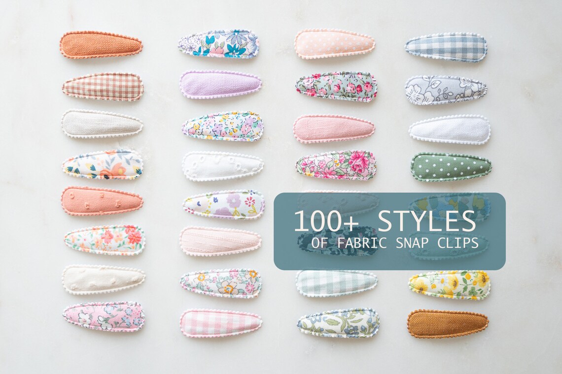 Fabric Snap Clips Baby Girl Hair Clips Girl Hair Accessory - Etsy